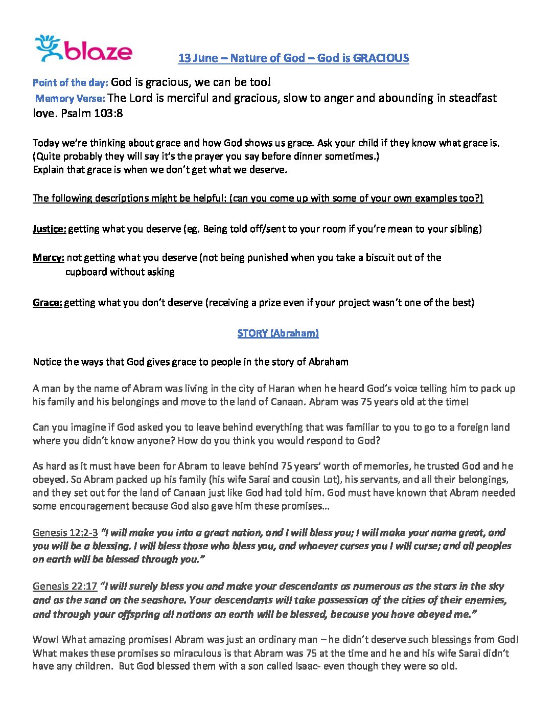 BLAZE – God is GRACIOUS | Jubilee Community Church, East Grinstead