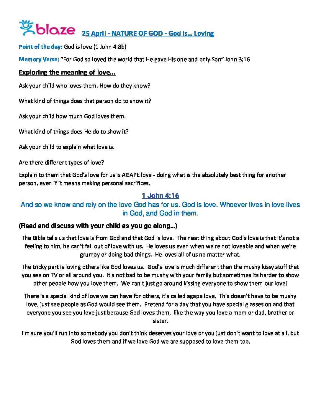 BLAZE – God is LOVING | Jubilee Community Church, East Grinstead